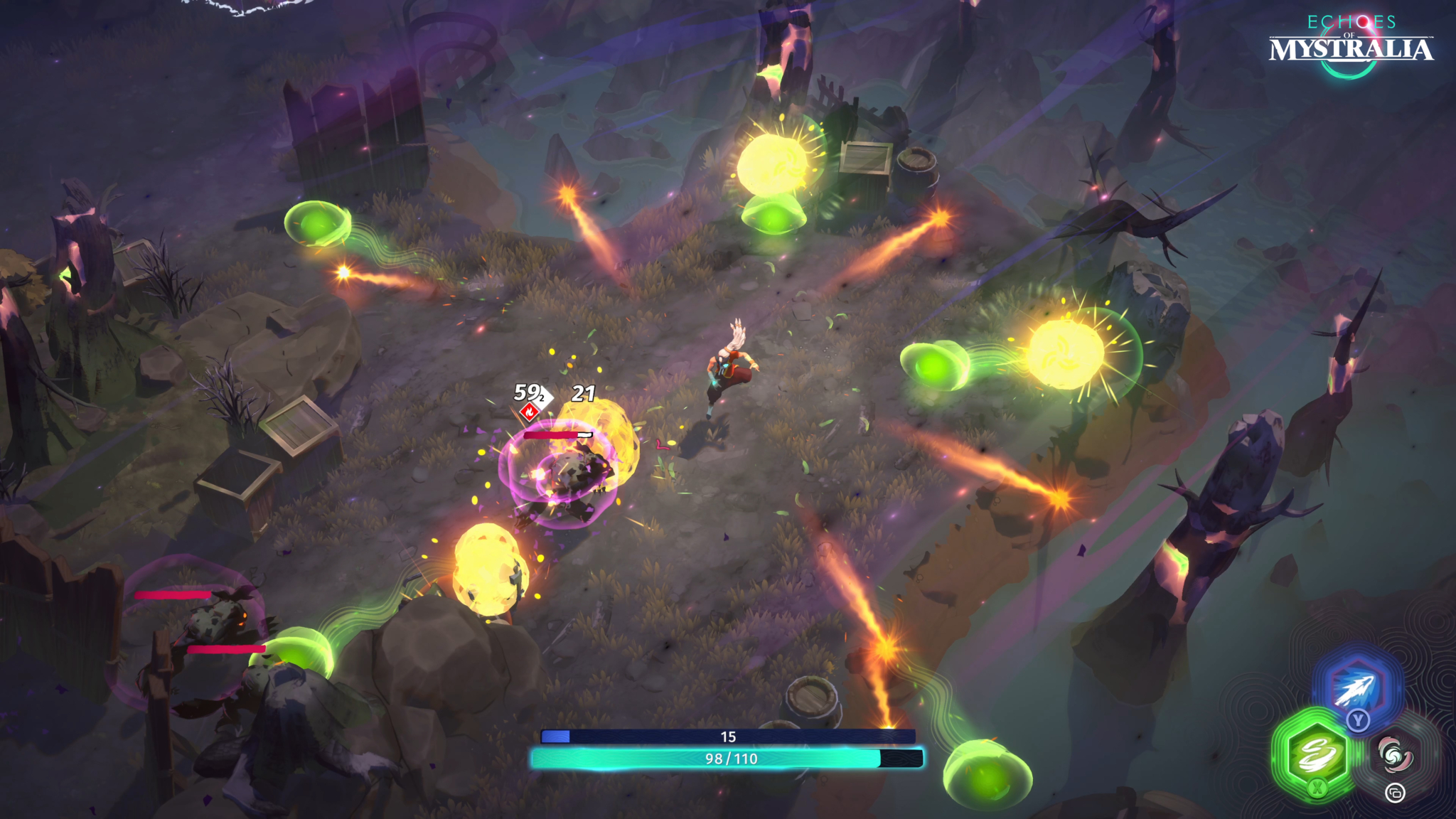 A fast-paced spellcrafting action-RPG roguelite